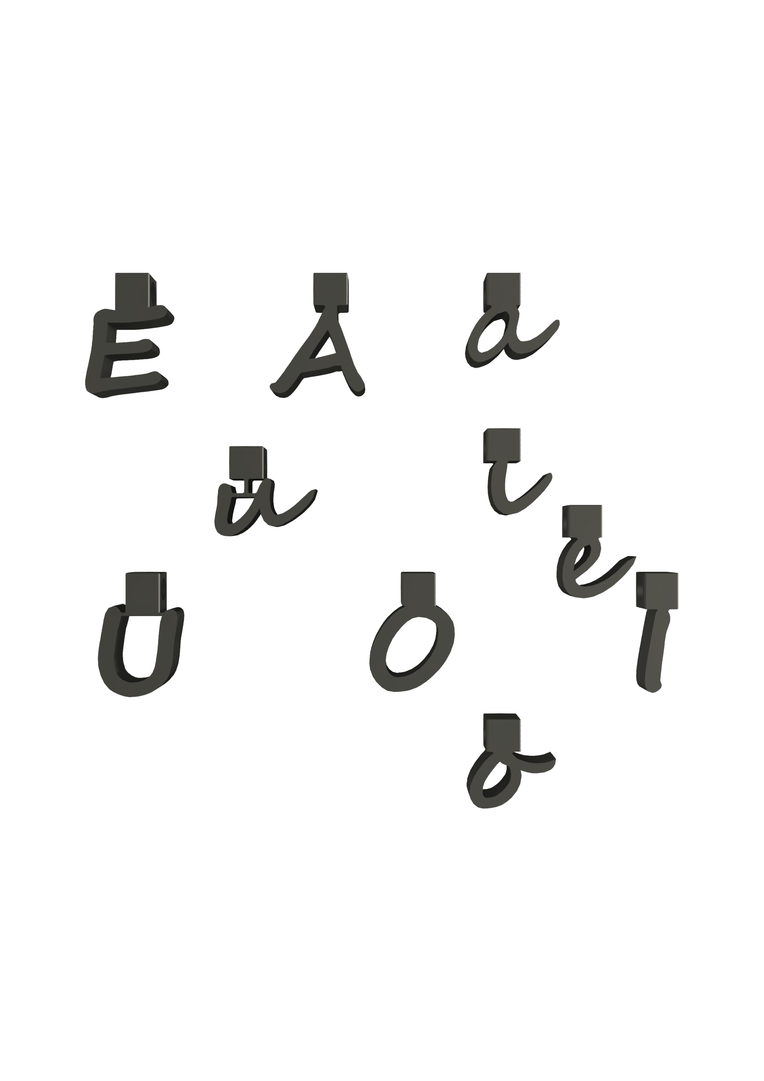 Conjunto de vocales para el árbol de anillas horizontal